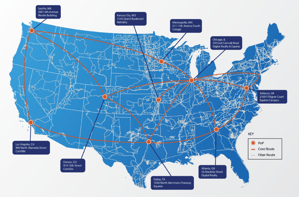 INDATEL National Fiber Map – Dakota Carrier Network